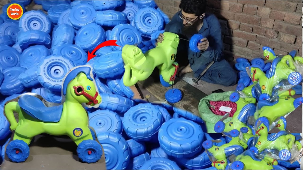 Amazing Process of Making Kids Toy Horse from Waste Plastic in The ...