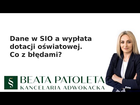 Wypłata dotacji uzależniona od danych w SIO? Co z błędami?