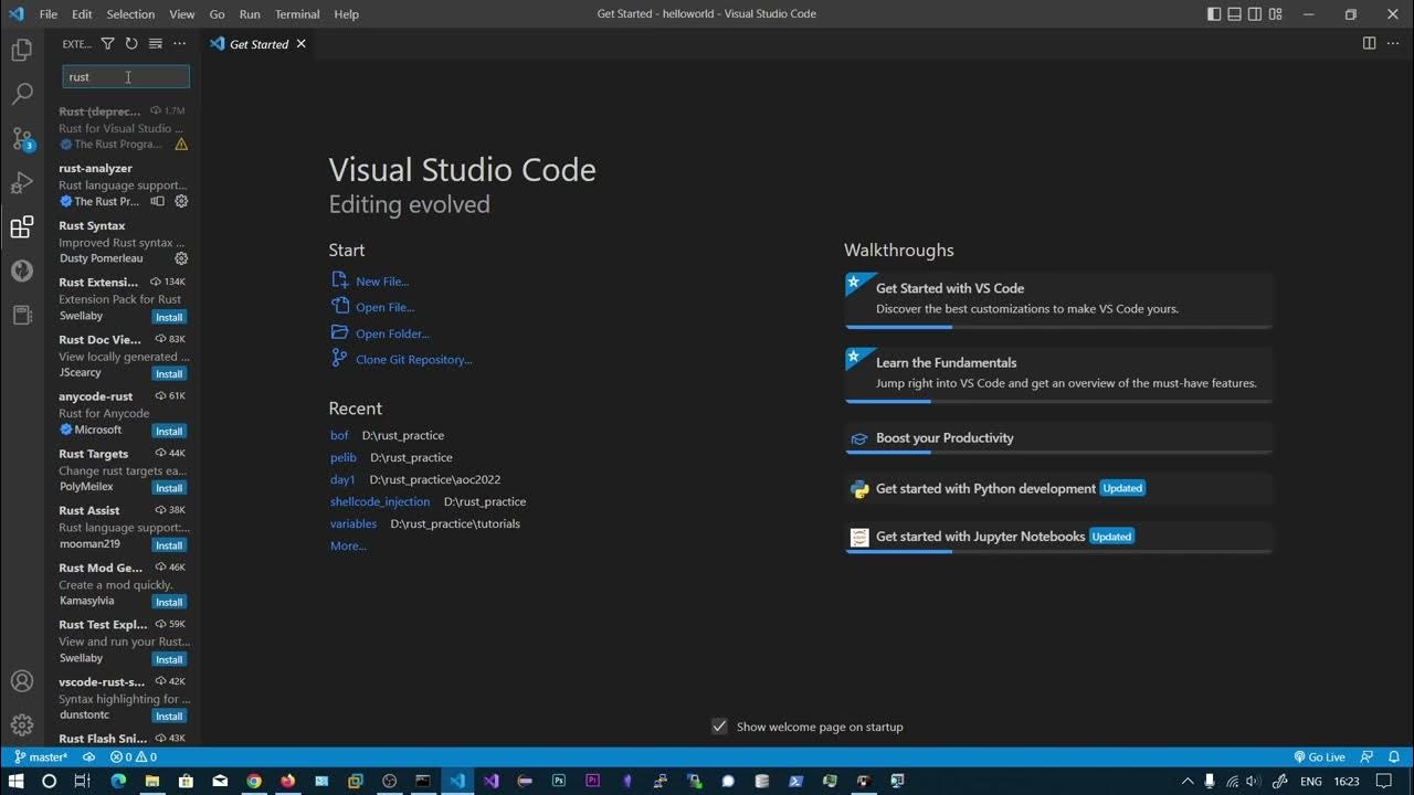 Rust - Hello World - YouTube
