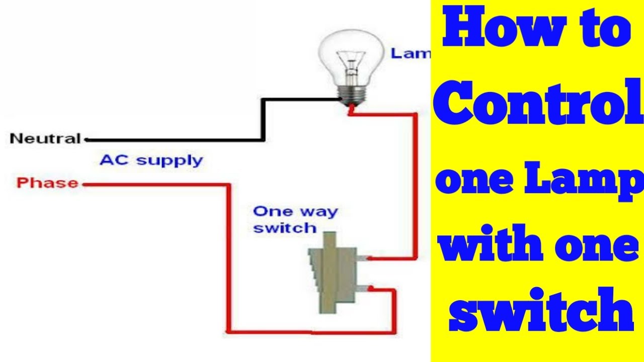 How to Control one lamp with one switch | One lamp and one switch ...