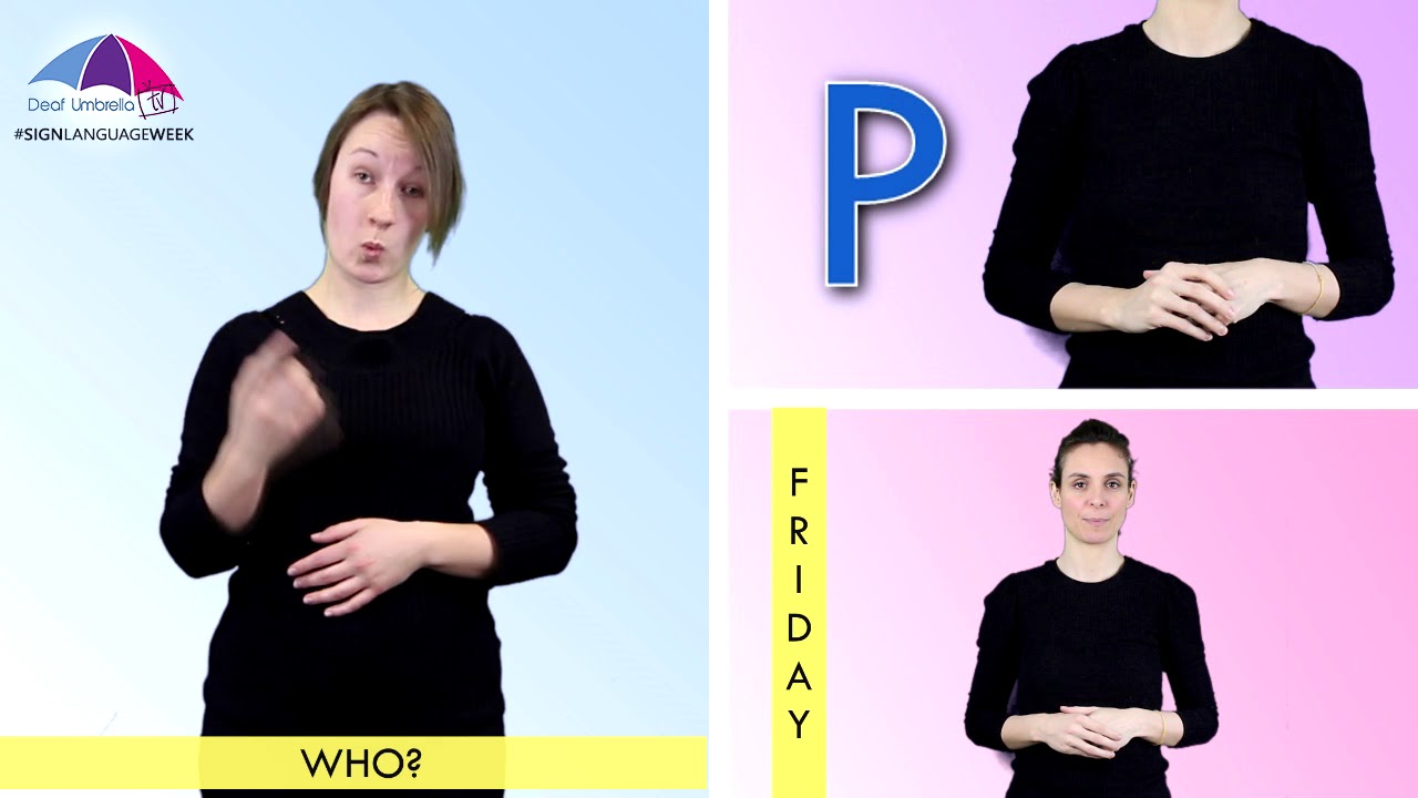 British Sign Language vocabulary: Open Questions - YouTube