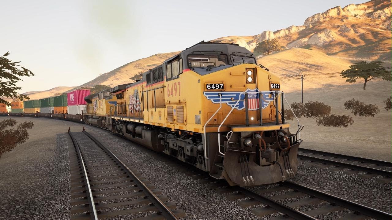 Train Sim World 4 AC4400CW + SD70ACe + SD40-2 (DPU) + ES44 (DPU) Antelope Valley I PS5 - YouTube