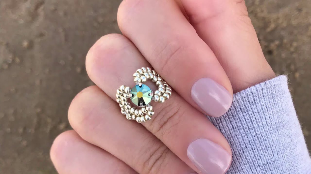 How to Make a DIY Beaded Ring | Jewelry Making Tutorial for Beginners ...