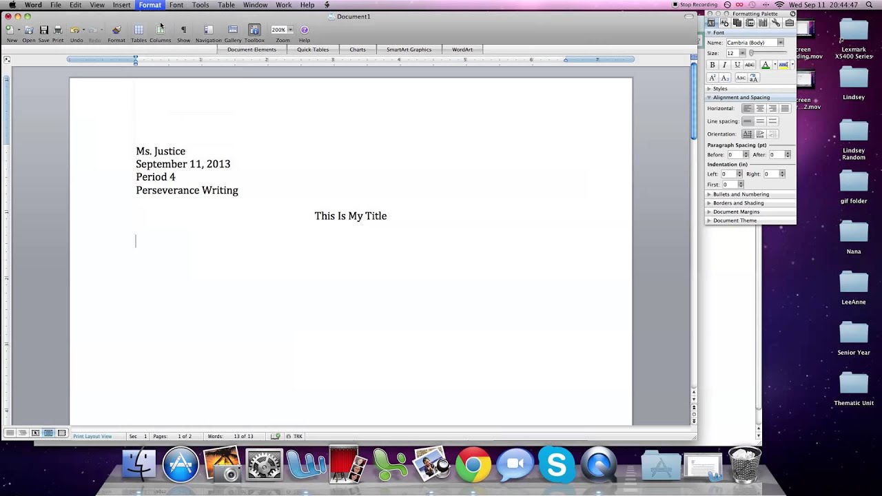 MLA Format Heading - YouTube
