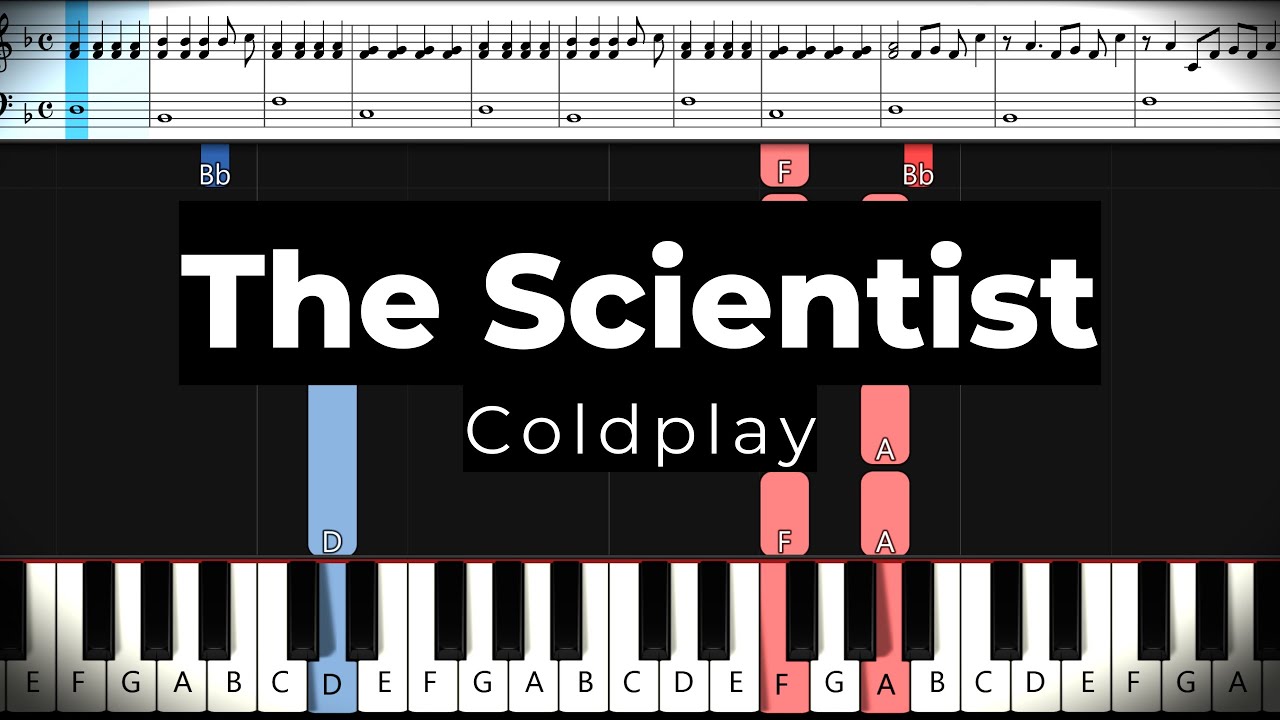 The Scientist | Coldplay - very easy Piano Tutorial | SLOW and FAST 🎹 ...