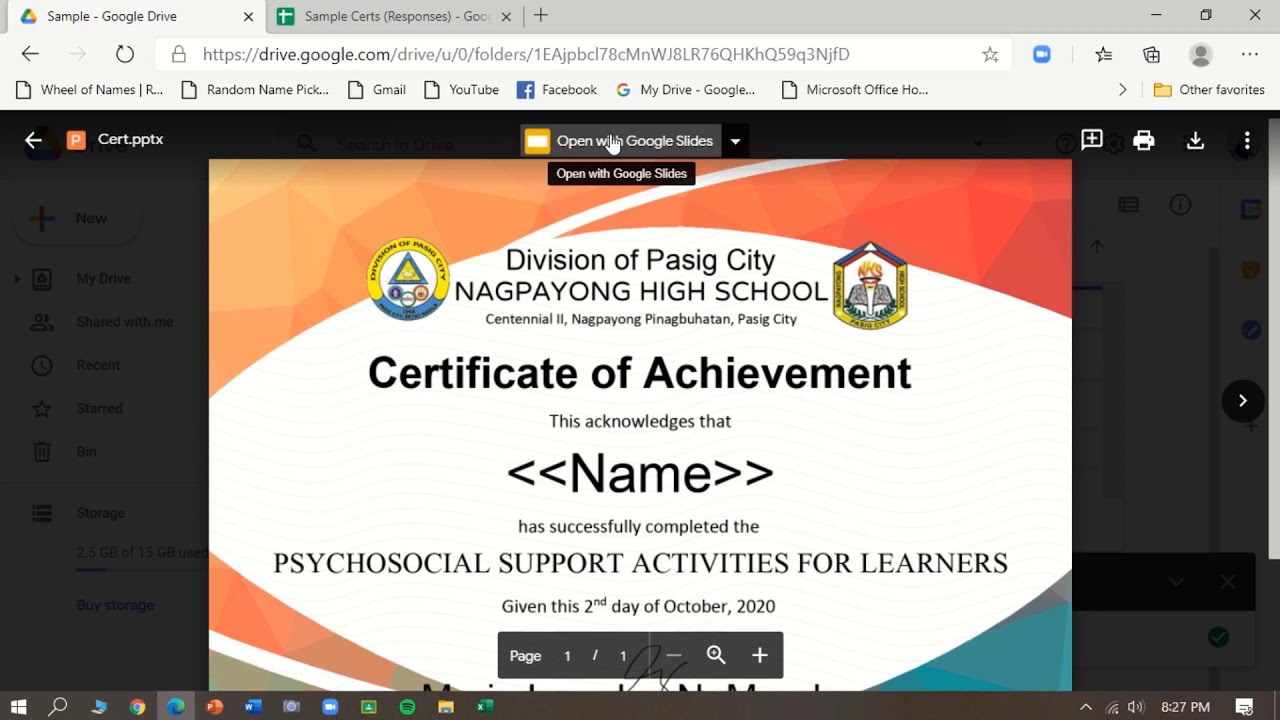 Create Certificates for attendees using Google Forms or Sheets ...