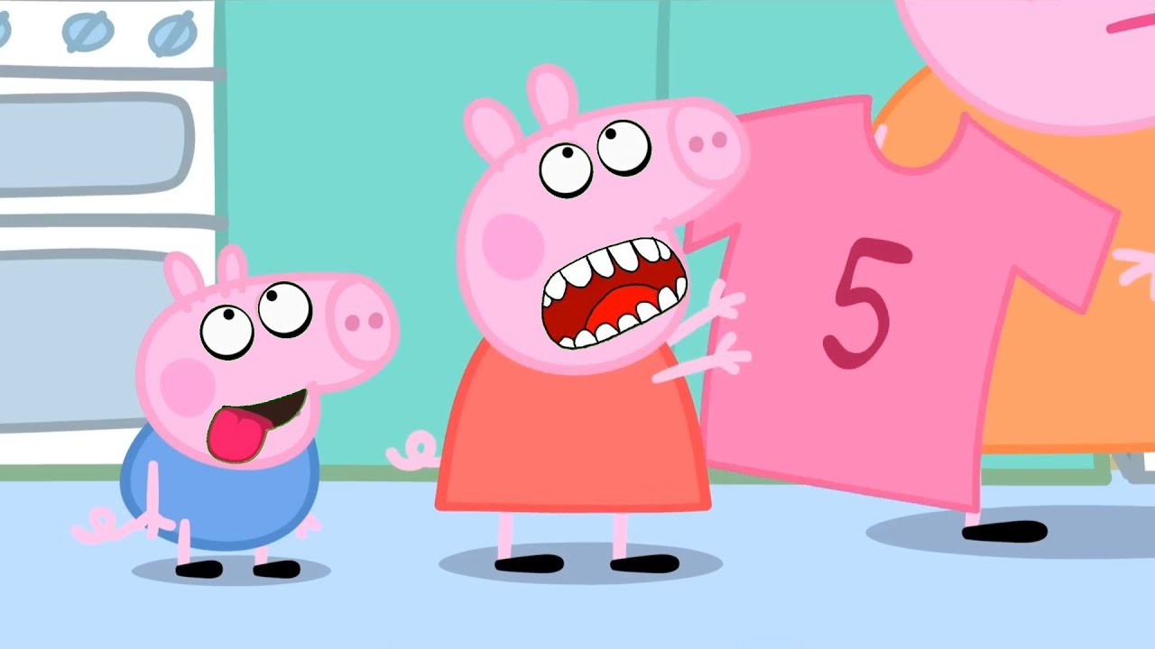 Peppa Pig and George Laundry Day Episode Funny Laughing and Cute Facial ...
