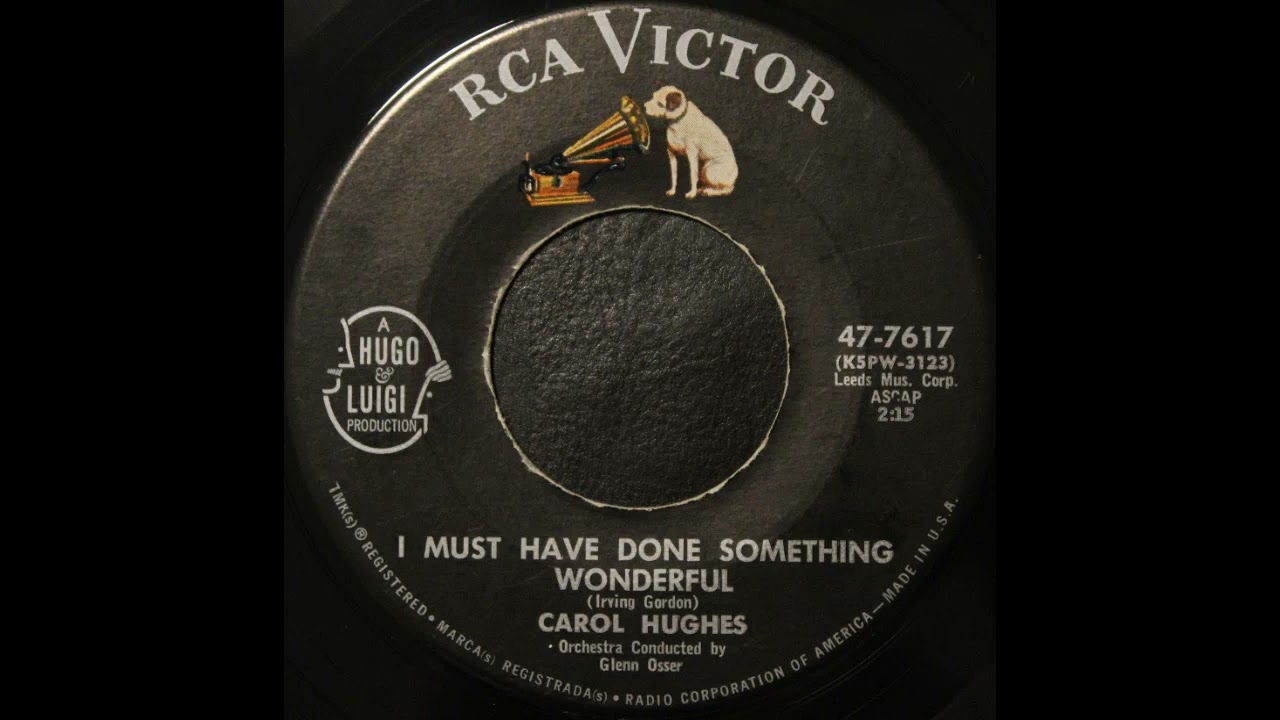 Carol Hughes - I Must Have Done Something Wonderful - YouTube