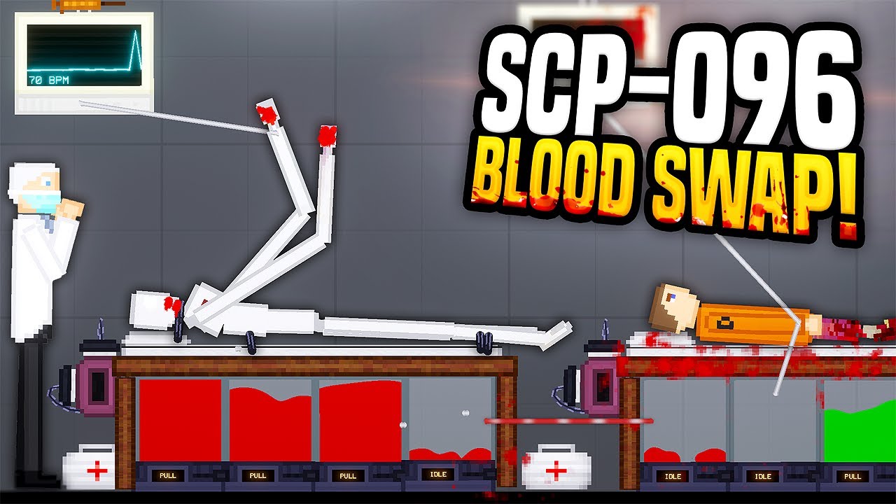 SCP-096 SWAPS BLOOD WITH CLASS-D - People Playground Gameplay - YouTube