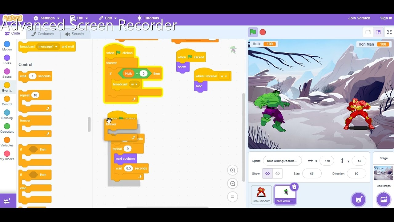 Making avengers game in scratch part 2 - YouTube