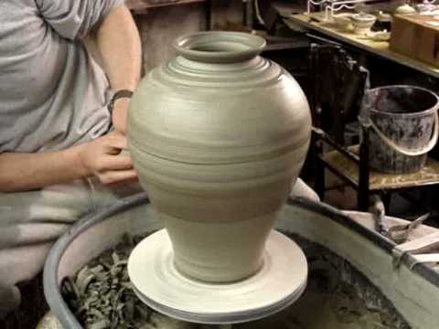 Trimming & Slip Decorating a Big Ginger Jar Pottery Demo ingleton ...