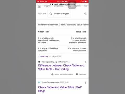 Fresher Interview questions| What is difference between check table and ...