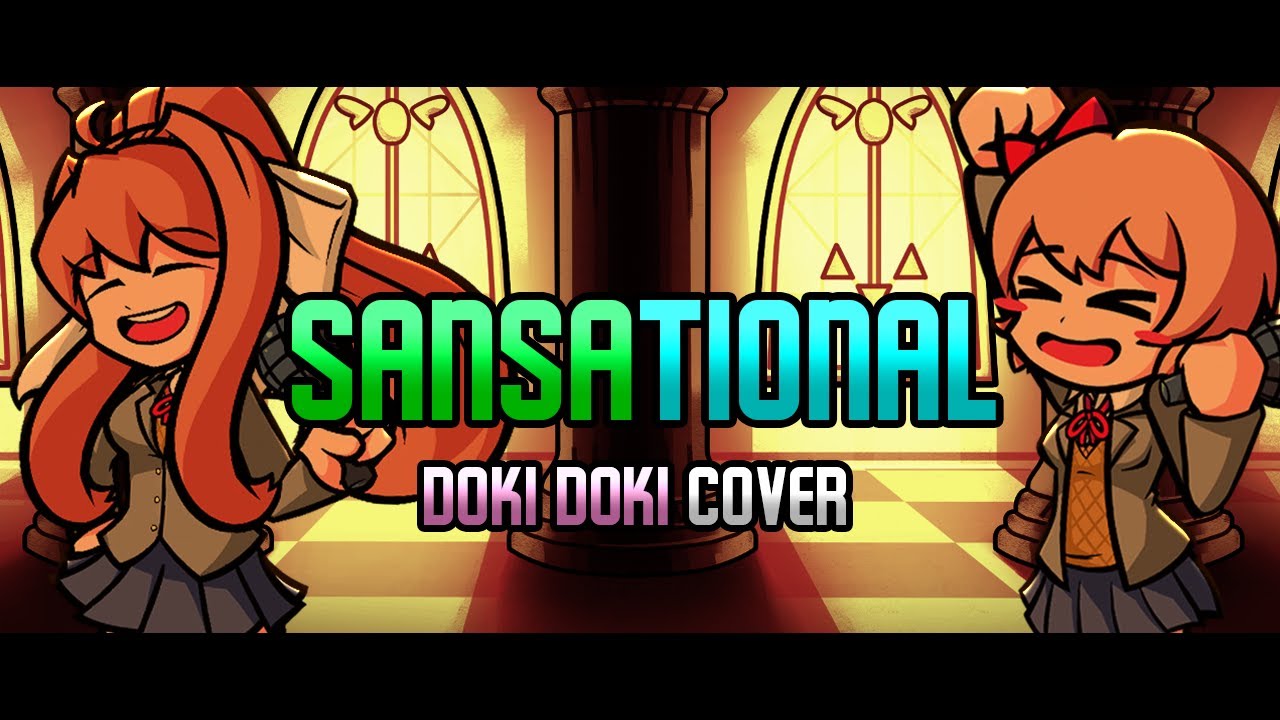 Sansational V2 But It's Monika Vs. Sayori | FNF vs Indie Cross - FNF ...