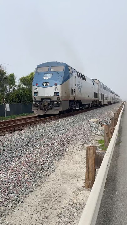 Amtrak 573 at San Clemente with 6908 leading with a 5 car set and with P42DC 60 trailing behind ...