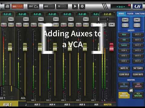 Soundcraft UI24r - adding Aux Sends to a VCA group - YouTube