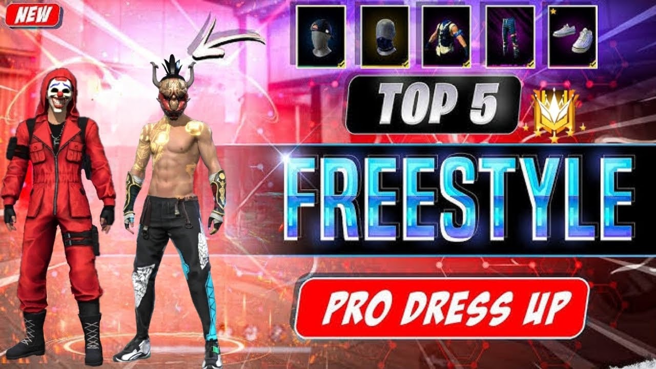 Top 5 dress combination of free style players|Free fire| ft ...