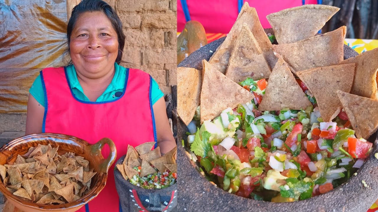 Receta De Totopos Caseros Con Un Pico De Gallo Una Delicia - YouTube