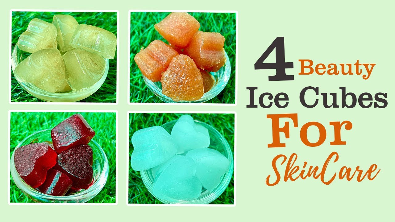 4 Beauty Ice Cubes | Ice Cubes Recipes For Skin |Ice Cubes For Sun Burn ...