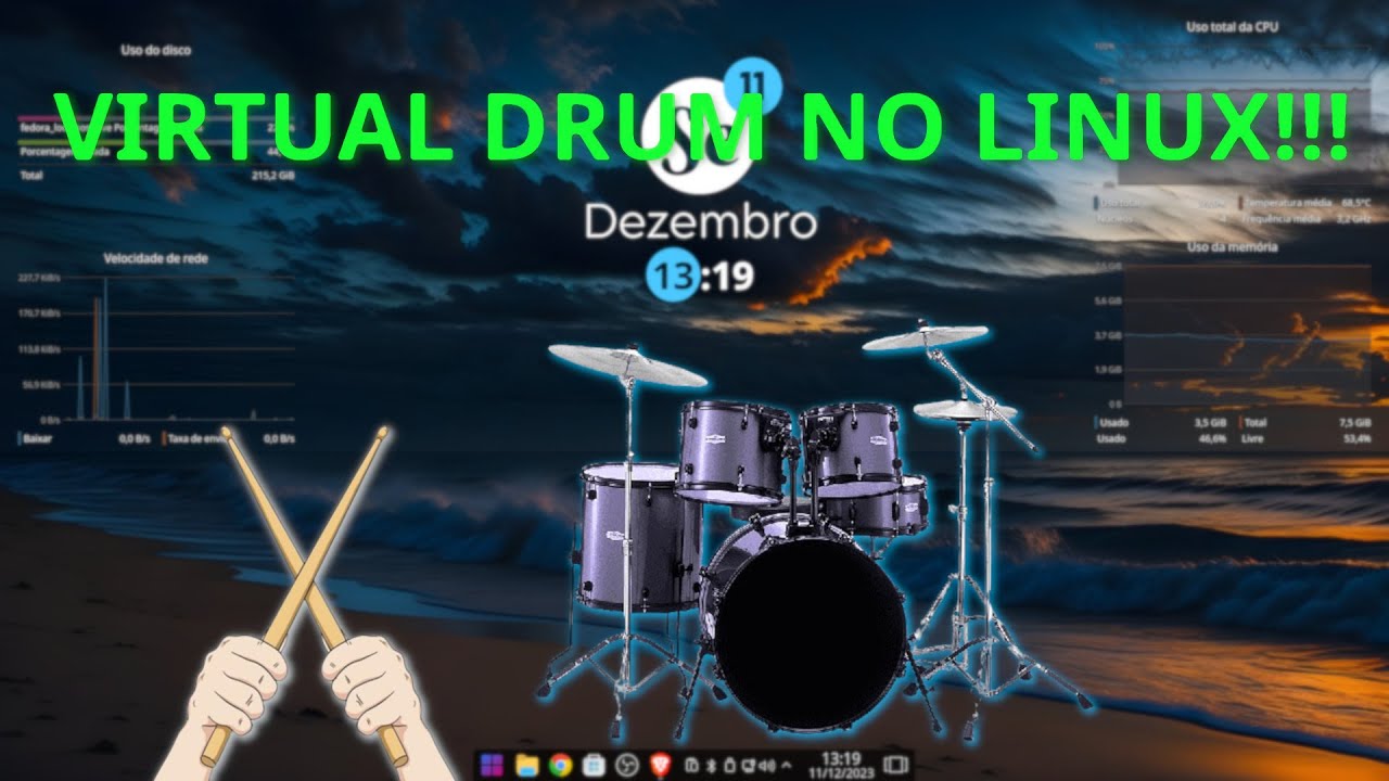 TOCANDO VIRTUAL DRUM NO LINUX!!! COMO INSTALAR SIMULADOR DE BATERIA ...