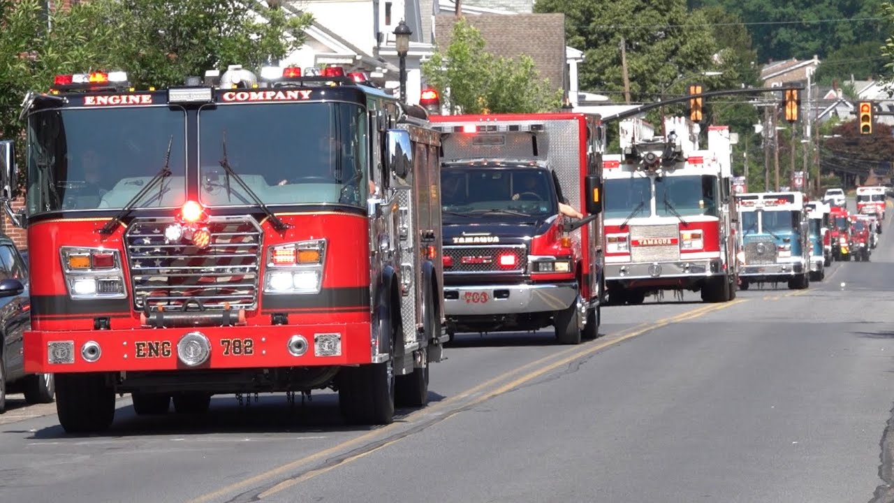 Citizens Fire Company of Tamaqua 2021 Block Party Fire Trucks Lights ...