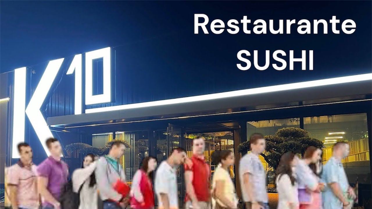 Vamos a un restaurante gigante de SHUSHI .Cola inmensa! - YouTube