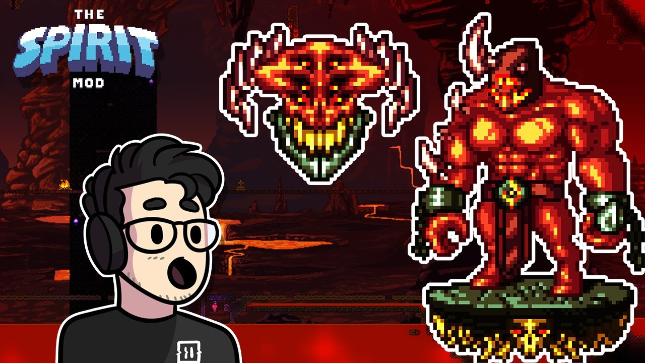 Infernon and The Infernus Skull - Terraria Spirit Mod Let's Play! #13 ...