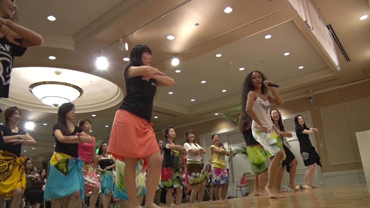Tahiti Body Hot Hula fitness in Japan Nangoku Resort Festa 2015 - YouTube