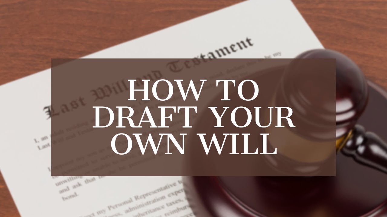 How to draft your own valid Will - YouTube