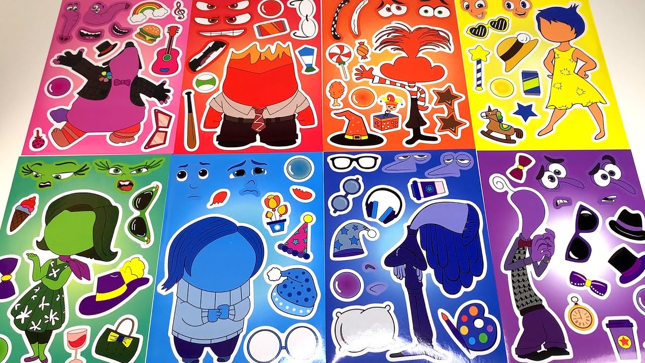 Inside Out 2 Decorate with Sticker Book ASMR - YouTube