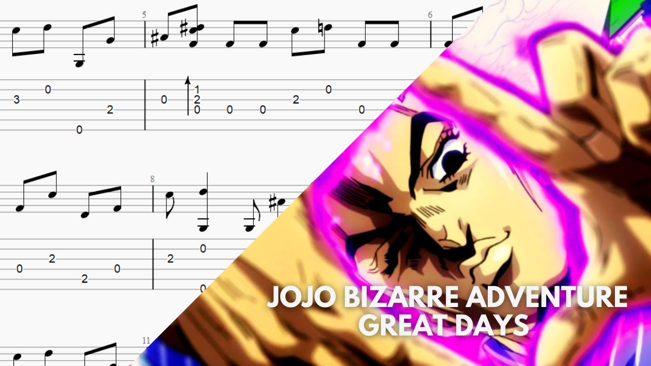 Jojo Bizarre Adventure Part 4 OP7 -Great Days- Fingerstyle Guitar TABS ...