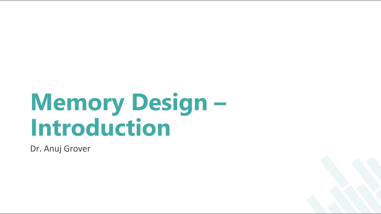 Memory Design | Introduction - YouTube