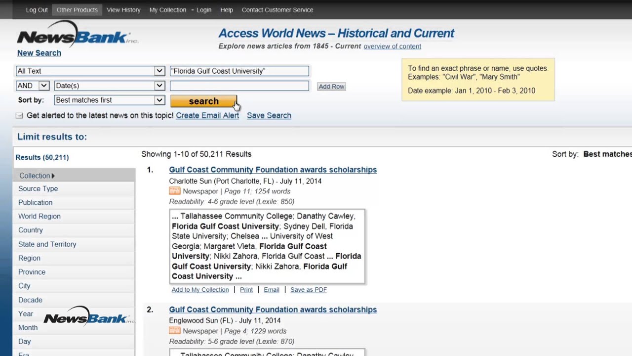 Finding Information is Easy with NewsBank Interface - YouTube