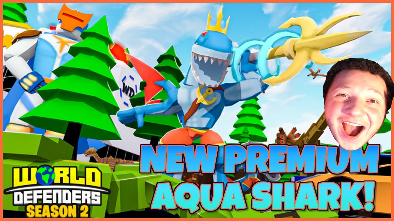 NEW AQUA SHARK PREMIUM TOWER!!😱WORLD DEFENDERS SEASON 2!! - YouTube