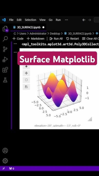 Matplotlib 3D SURFACE Plot in 1 Minute - YouTube