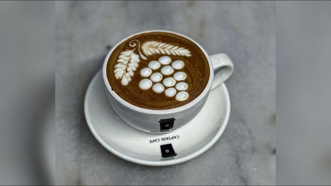 Grapes 🍇 Latte Art - YouTube