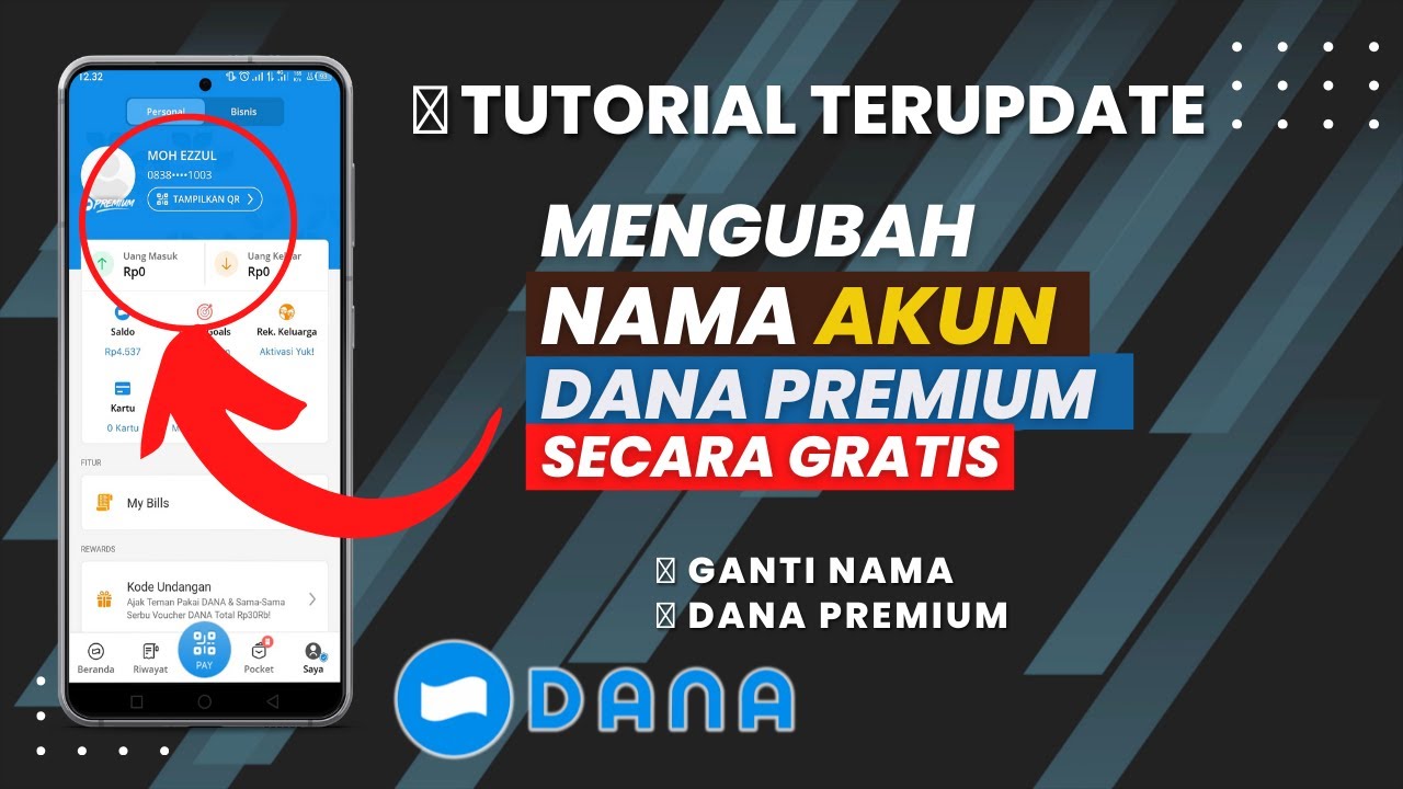 Cara Mengubah Nama DANA Premium Terbaru Gratis - YouTube