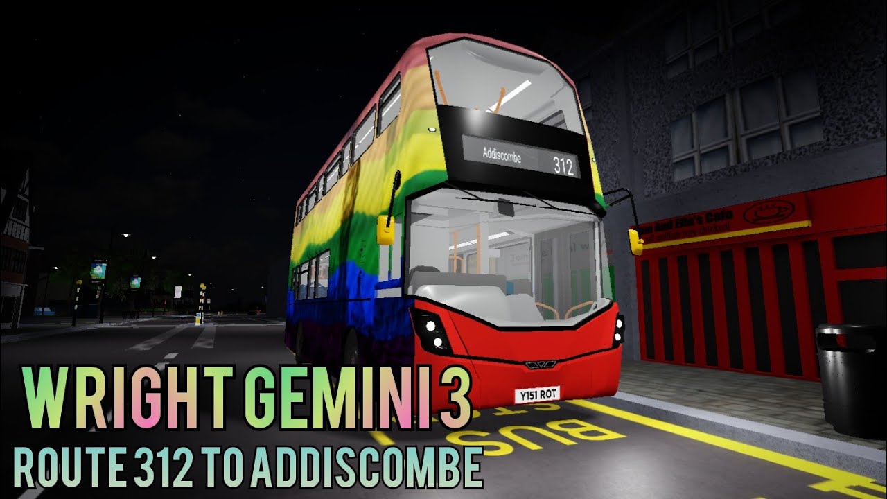 Roblox Croydon | Wright Gemini 3 (Pride Livery) | Route 312 to ...