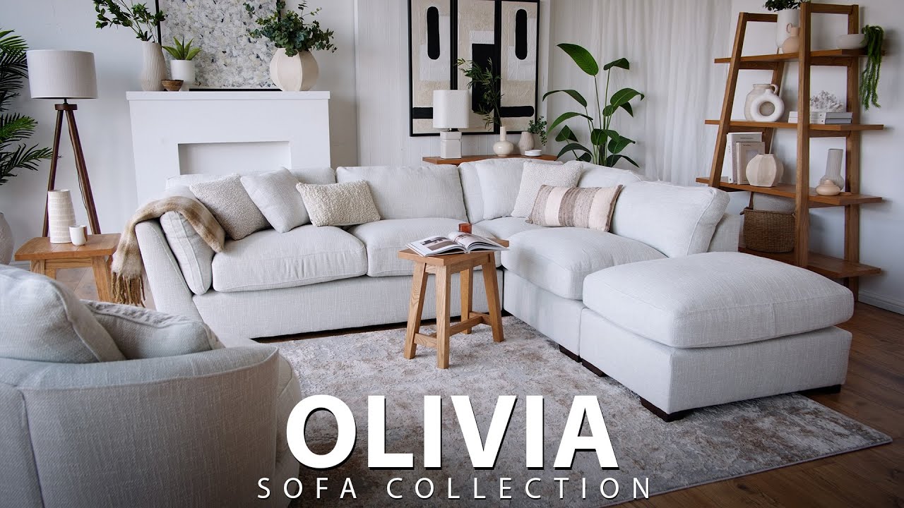 Olivia Natural Cotton Fabric Sofa - YouTube