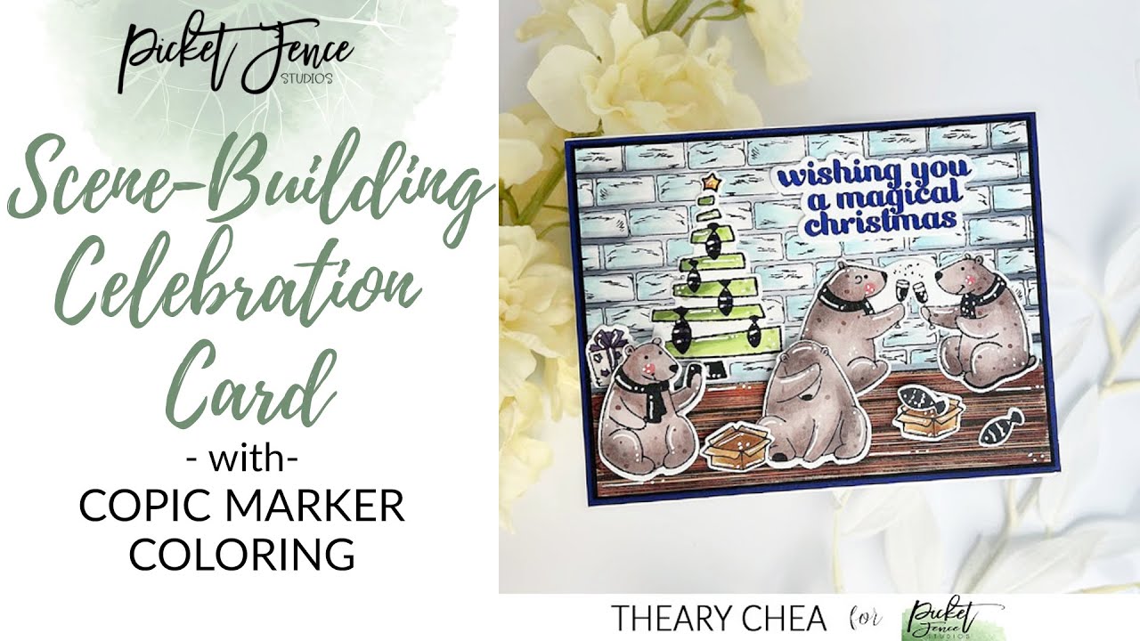 Celebrating Christmas Handmade Card [Scene-Building] - YouTube