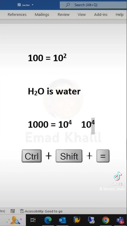 كيفيه كتابه رمز القوة أو الأس في برنامج الوورد 🎗️ How to type Power in ...