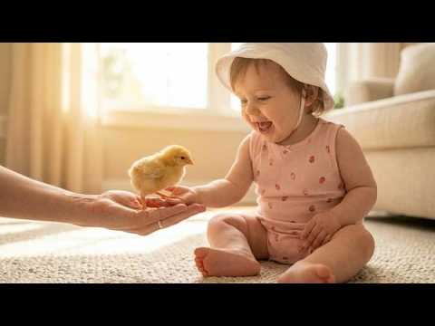Baby Meets a Tiny Chick for the First Time ❤️