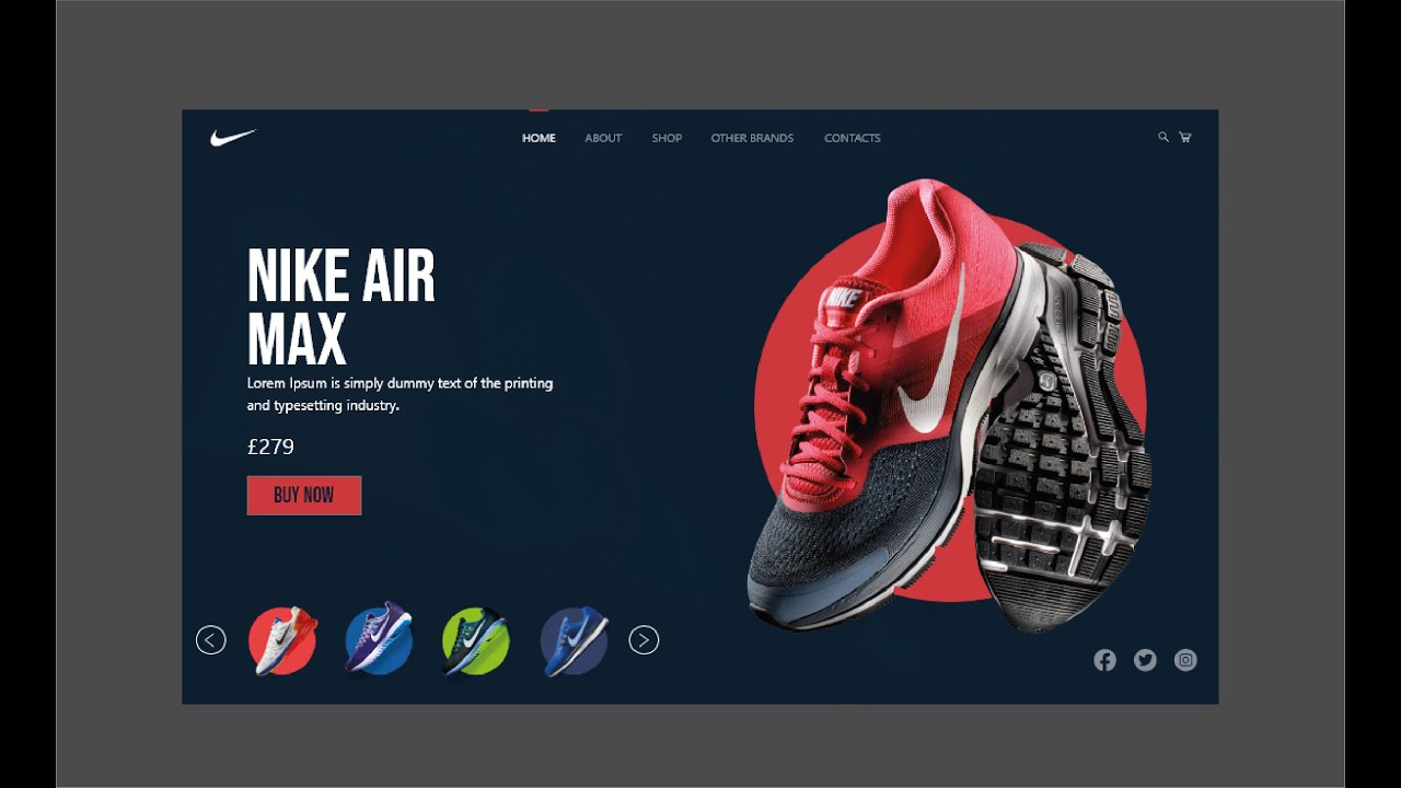 UI Design Tutorial Adobe XD - Nike Web App UI design Adobe XD Tutorial ...