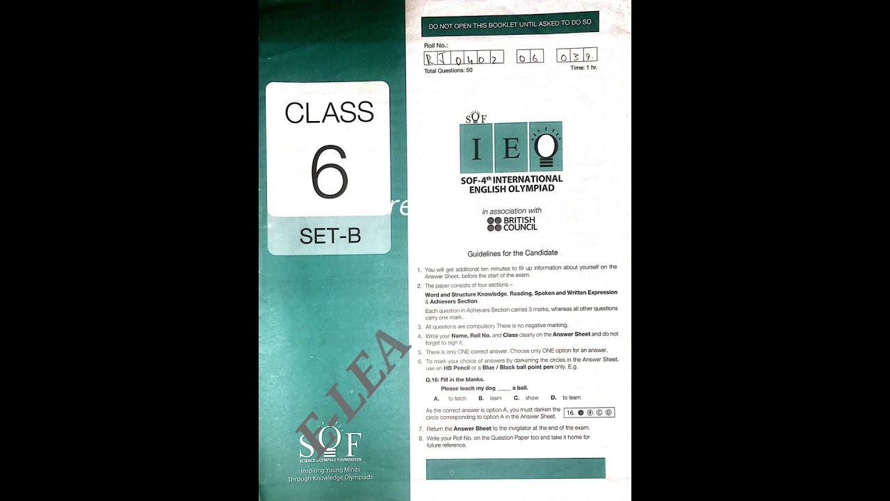 IEO Question Paper For Class 6 2013 2014 YouTube ieo-question-paper-for-class-6-2013-2014-youtube