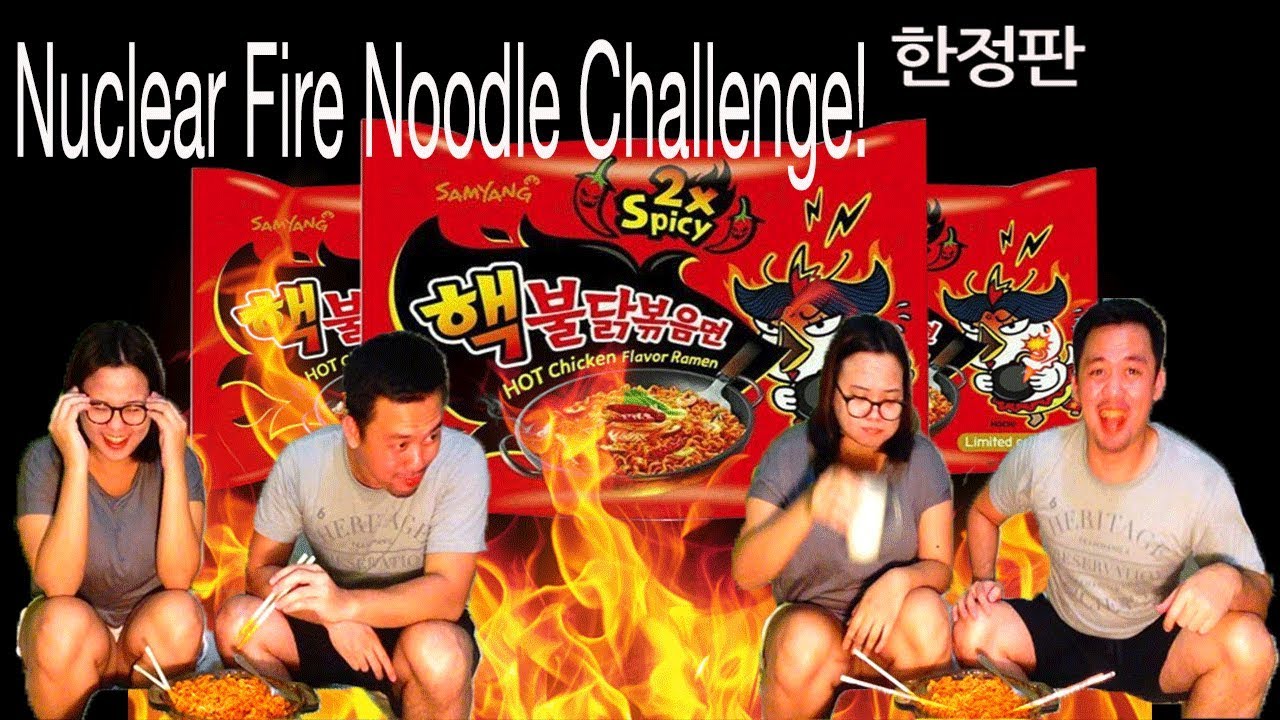 NUCLEAR FIRE Noodle CHALLENGE | Samyang 2x Spicy Hot Chicken Flavor ...