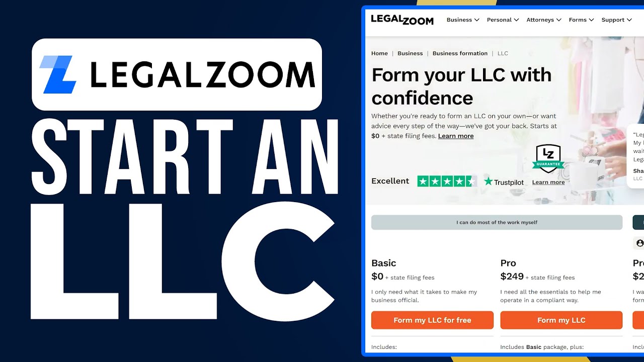 How To Start An LLC With LegalZoom (2024) LLC Formation Tutorial - YouTube