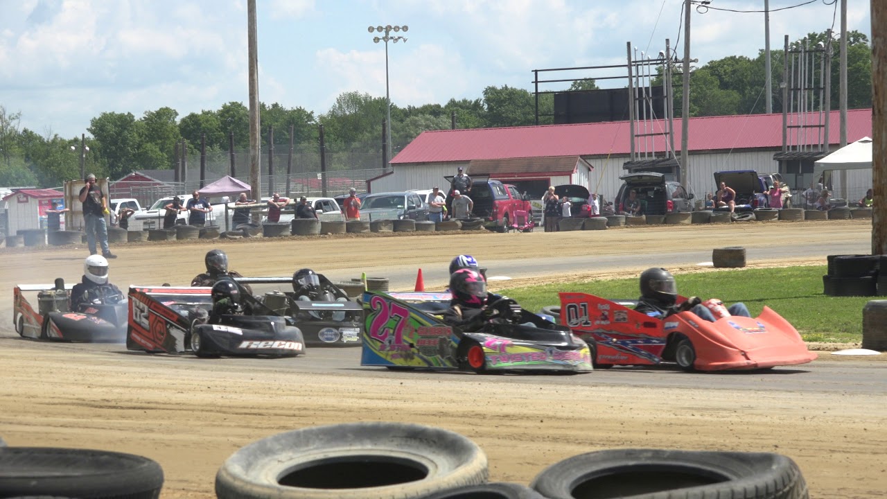8-4-18 Stateline Speedway Karts Open Heat 2 - YouTube