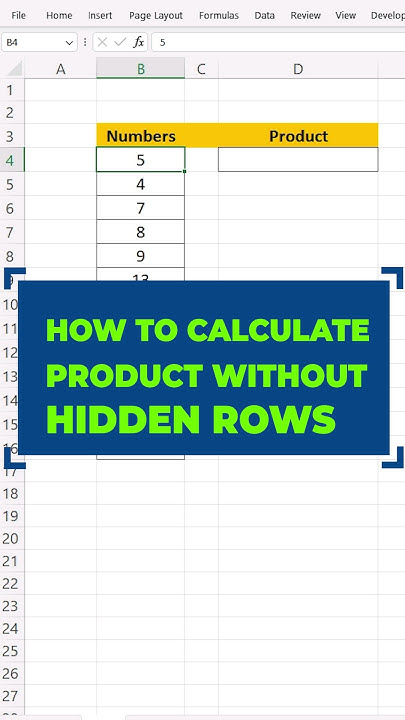 AGGREGATE+PRODUCT Advance Formula in Excel 💯 Product without Hidden rows #excelshorts # ...