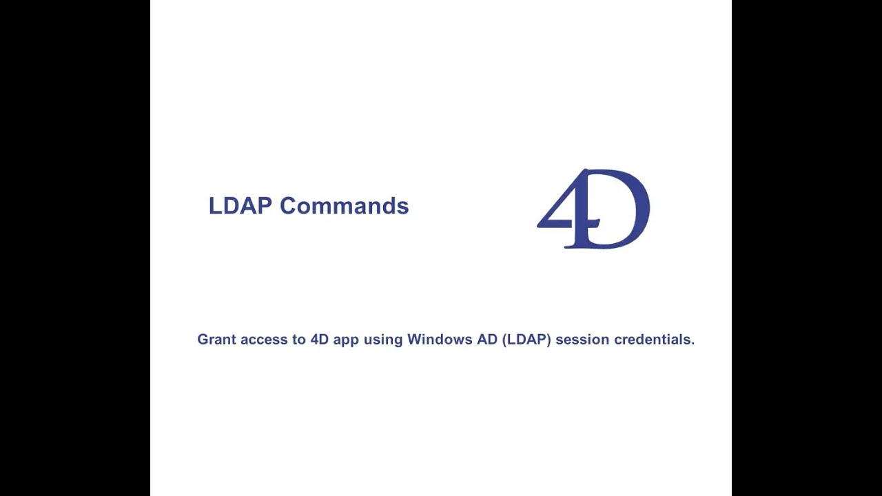 4D LDAP Commands - YouTube