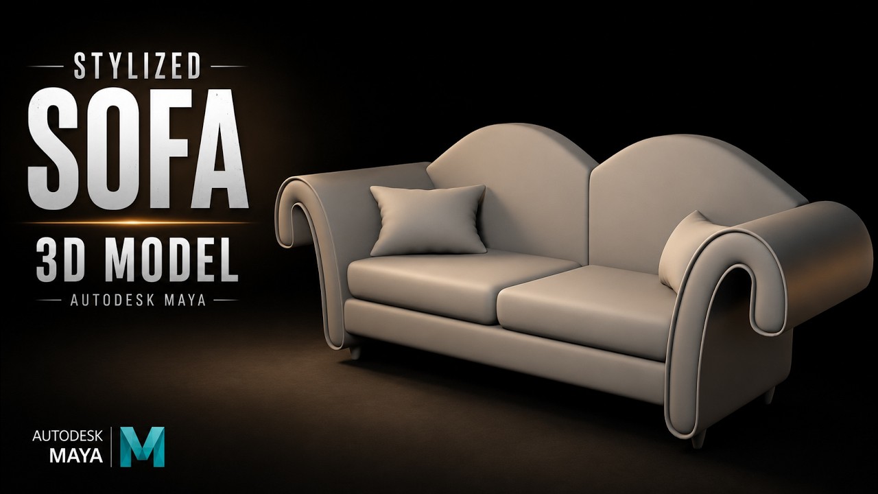 Tutorial of Sofa in Autodesk Maya | Easy steps to create Interior ...