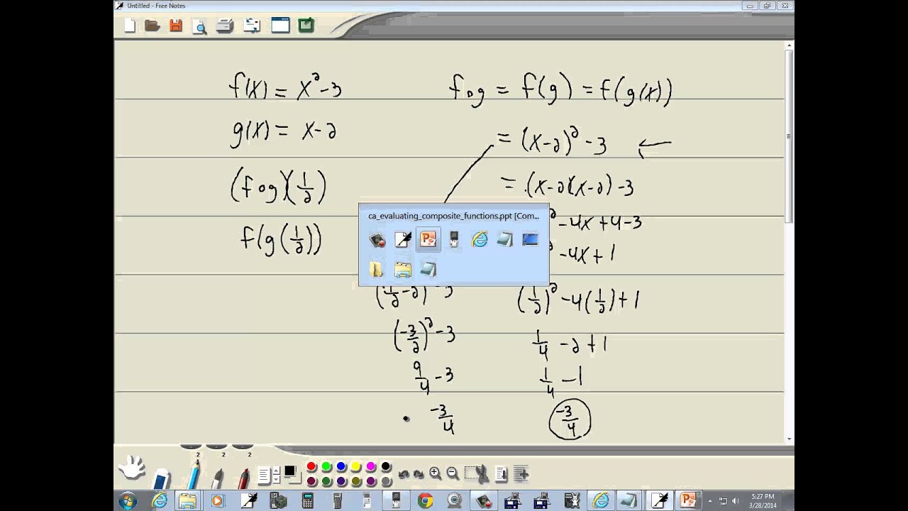 Technology In College Algebra Evaluating Composite Functions Hp